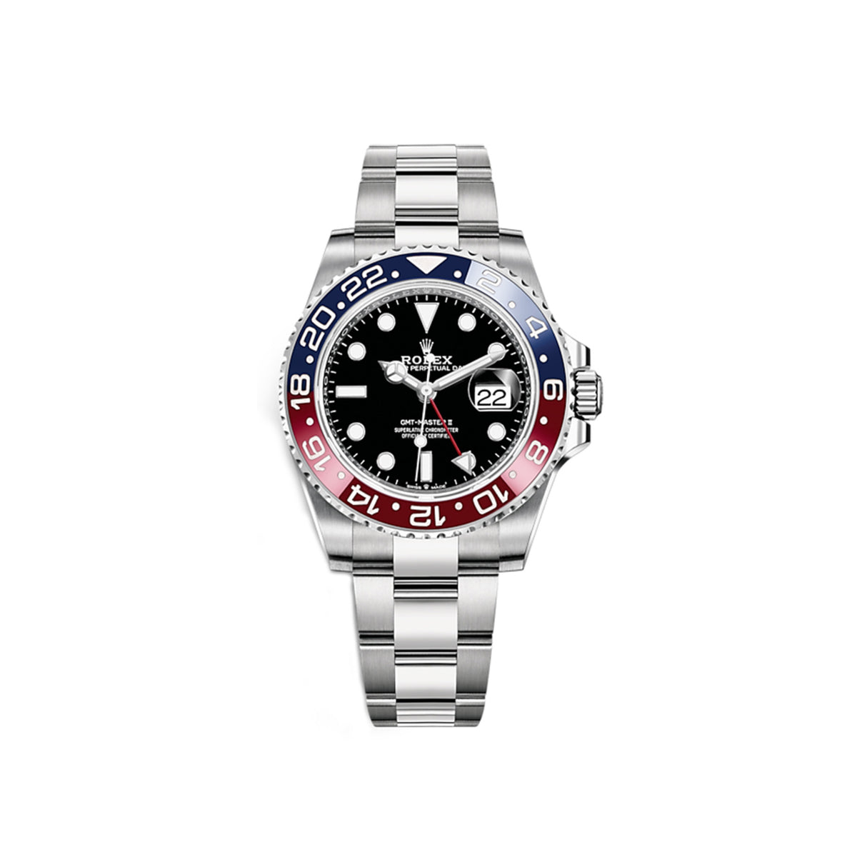 ROLEX - GMT-Master II Oystersteel (Blue/Red Bezel & Oyster Bracelet ...